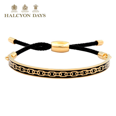 Halcyon Days链条珐琅手链欧式奢华高级感手镯简约小众百搭手饰