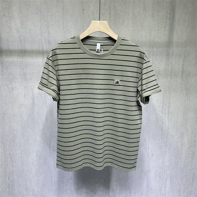 2026夏季男士条纹薄款短袖T恤