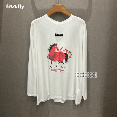 fizzfly |  正品专柜 设计师 2026春装 小马 长袖 圆领 T恤