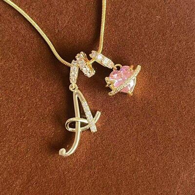 多巴胺少女 跨境爆款 26字母项链不锈钢链条 18k镀真金