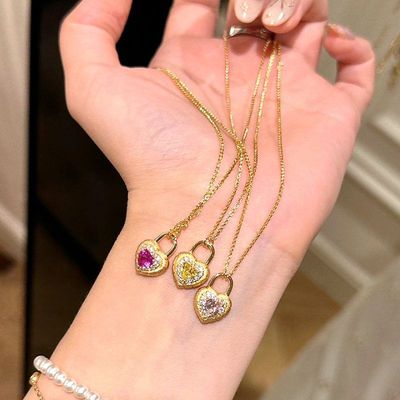 小红书爆款甜心锁骨链轻奢闪钻