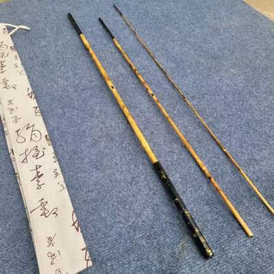 国风真竹子大漆纯手工真竹子鱼竿鲫鱼鲤鱼竿天然竹子鱼竿