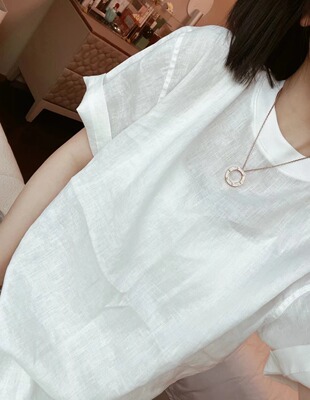 【送运费险】亚麻纯色短袖T恤女