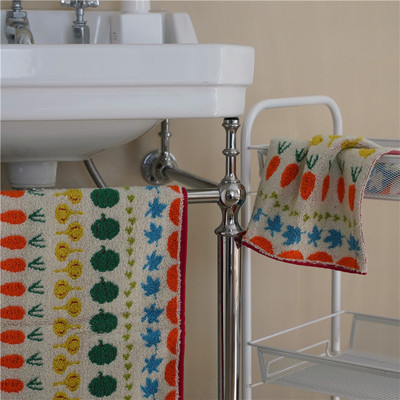 蔬菜胡萝卜柔软吸水情侣洗脸毛巾