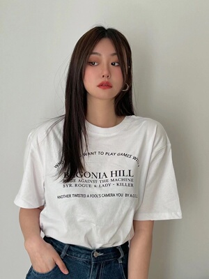 短袖韩版常规字母印花全棉女