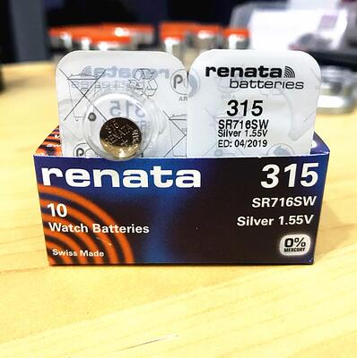 瑞士Renata原装进口 手表电池315 SR716SW 1.55V氧化银纽扣电池