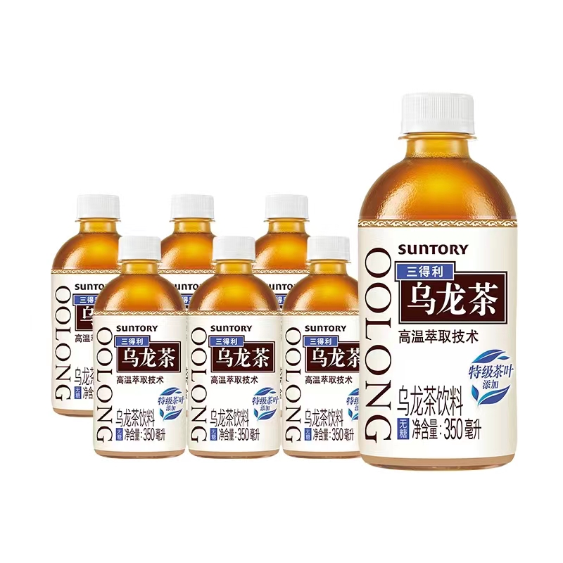 SUNTORY/三得利无糖乌龙茶350ml*6瓶装整箱装迷你小瓶饮料品_虎窝淘