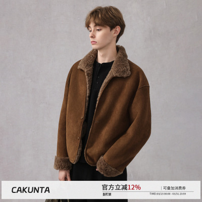 CAKUNTA皮毛一体两面穿夹克