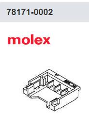 78171-0002 MOLEX 线对板  集管和线壳 2P WTB VERT HDR PICO