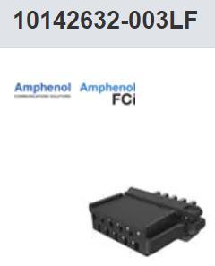 10142632-003LF 3 矩形连接器 - 外壳 插座 黑色 0.050