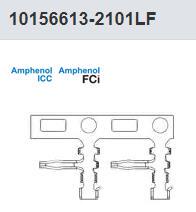 10156613-2101LF FCI 新能源汽车线对板 2.0MM  Minitek® 弯端子