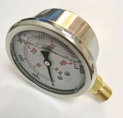 FZ-68 防振压力表 直径68mm 压力0-400bar 6000psi 螺纹m14x1.5