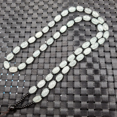 瑞隆轩白玉米珠挂件绳石英岩玉吊坠绳玉石珠链绳毛衣链玉绳