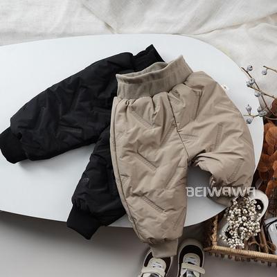 冬婴幼童加棉加厚高腰大屁屁棉裤