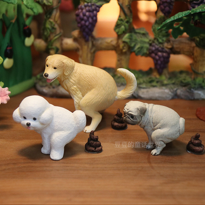 正版多美TOMY 第2弹 拉便便的小狗扭蛋 泰迪八哥金毛吉娃娃