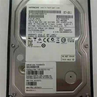 NetApp 46X9931 X308A-R5 3TB 7.2K SATA 存储硬盘现货
