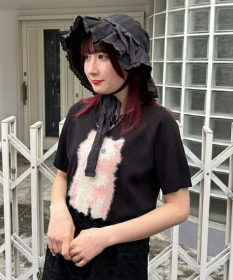 日本订购 Candystripper 猫咪针织半袖