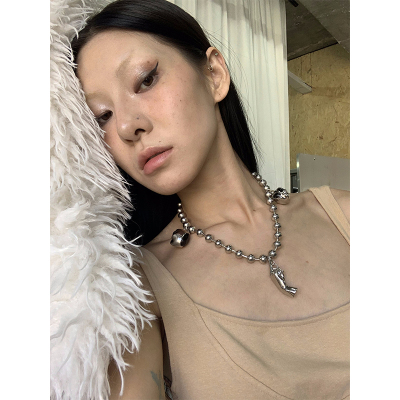 吓死香蕉外星人项链粗珠链