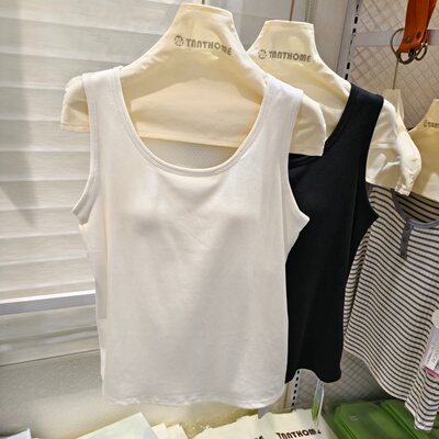 佐丹伊2932新款女士背心夏季薄款速干透气凉感无袖带胸垫女打底衫