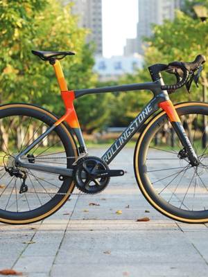 ROLLINGSTONE HIDER 碟刹公路 自行车定制 46 49 52 55CM灰橙色