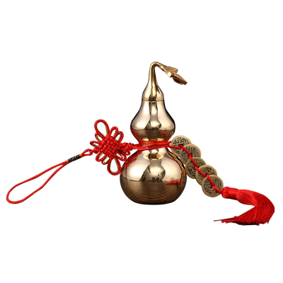 瑞象黄铜葫芦五帝钱挂件