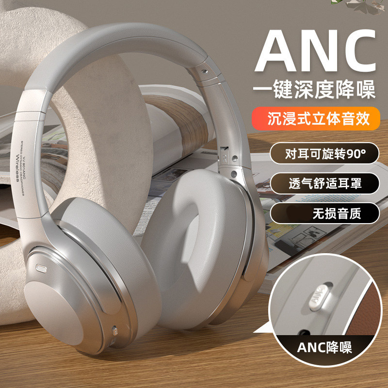 潮睿头戴式无线蓝牙耳机2025新型降噪超长续航重低音耳麦政府补贴