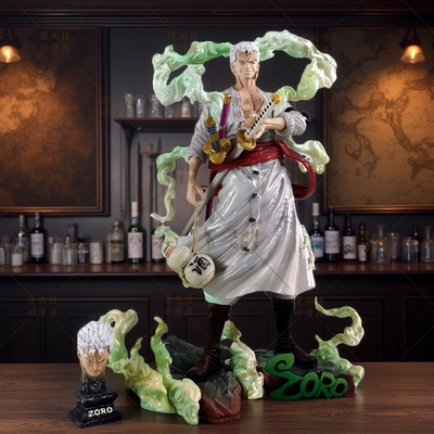 One Piece动漫周边摆件雕像双头尼卡索隆手办模型二次元潮玩礼物