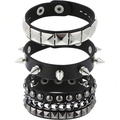 Punk  Couple Gohic syle  nd Personaliy Hip-hop Rock Three-pi