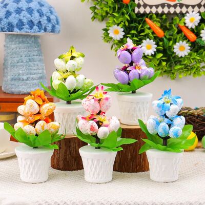 1pc Easer Egg Flower Poed Decoraions, Foam Simulaion Spo Egg