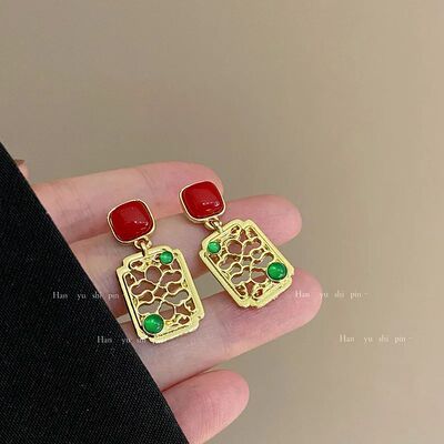 Original Design Niche Personaliy Hollow Geomeric Earrings Sy