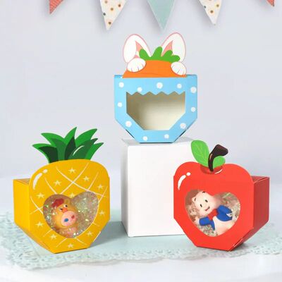 10/20Pcs  Pineapple Hear Window Candy Gif Box Mini Snack Swe