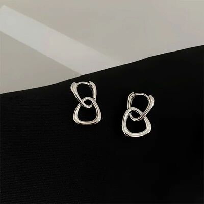 Geometric Hollow Triangle Hoop Earings for Women Personality