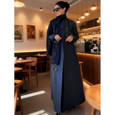 Women   nch Long Coat  Cardigan Dubai Vestidos Largos Kaftan