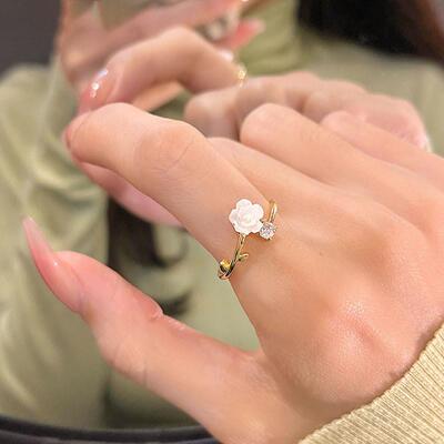 Vintage Daisy Flower Rings For Women Korean Style Adjustable