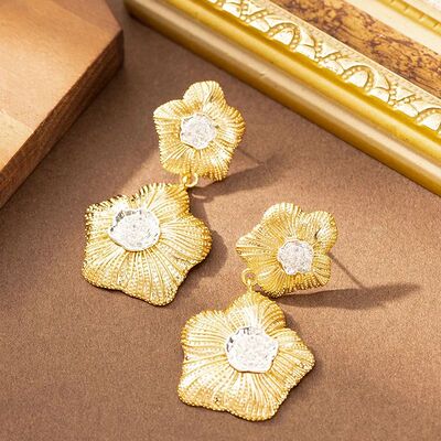 Fashion personaliy cold wind diamond flower earrings women's