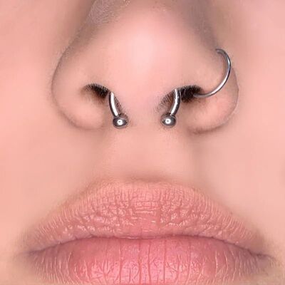 Women Fake Piercing Magnet Nose Ring Horseshoe Ring Nose Cli