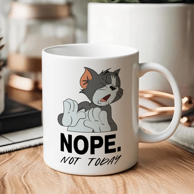 汤姆猫Not Today马克杯水杯早餐杯经典卡通动画猫和老鼠搞笑创意