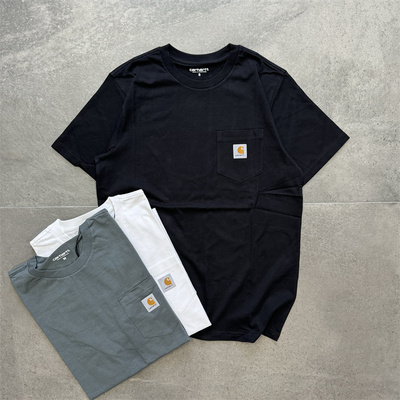 现货 Carhartt WIP pocket tee 卡哈特经典口袋logo薄款短袖T恤