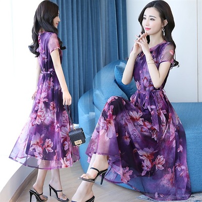 高端连衣裙收腰显瘦连身裙