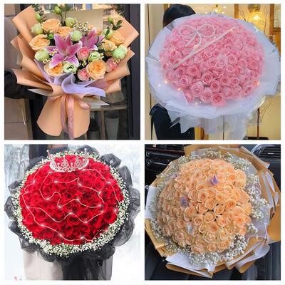 潍坊市临朐昌乐县青州诸城市同城鲜花店情人节玫瑰花束礼盒送女友
