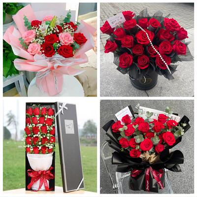 送深圳市龙岗区横岗龙岗龙城同城鲜花店11朵19红玫瑰七夕节送老婆