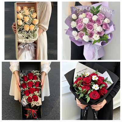 上海市浦东新区金杨新村洋泾街同城鲜花店七夕玫瑰花束送女友老婆