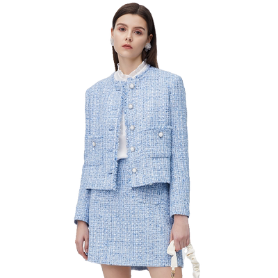 海兰丝小香风短款气质时尚外套