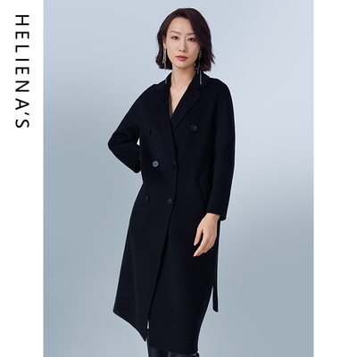 海兰丝羊毛中长款时尚羊毛大衣
