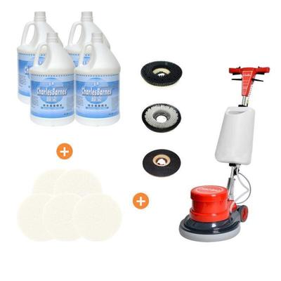 超宝CHAOBAO打蜡套装二A-005多功能刷地机+5片白色百洁垫+DFF