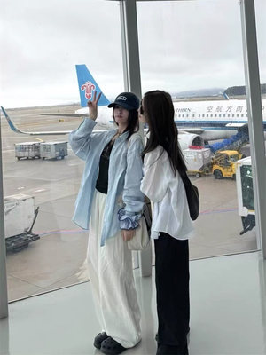 现helvetica2025夏百搭纯色休闲松紧腰棉麻直筒裤awear麻料衬衫