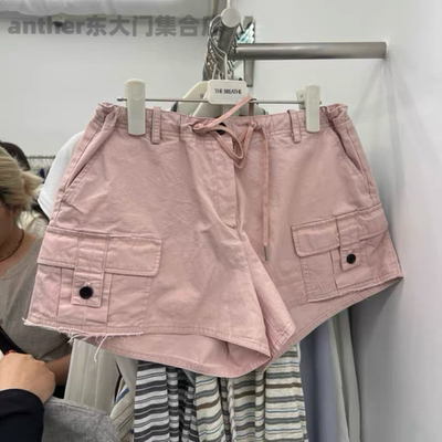 现breathe韩国东大门2026夏季新款百搭纯色松紧腰休闲短裤女