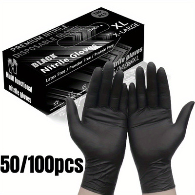 Acid-Alkali Resistant Nitrile Gloves - Oilproof, Food Grade