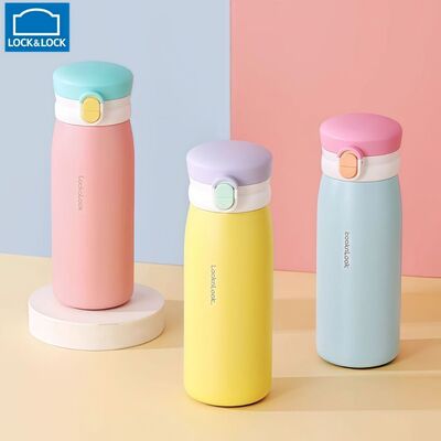 乐扣乐扣保温杯316不锈钢学生便携简约暖水杯男士女生高颜值杯子