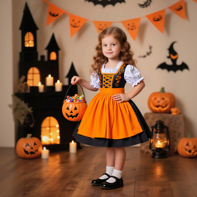 儿童扮演走秀演出连衣裙